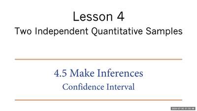 Math 124 Lesson 4.5 - Inference: Confidence Interval Two Dependent ...
