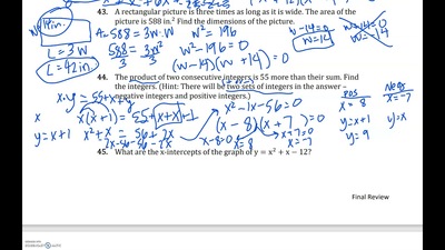 Math 100B Final Review Ch. 5 Part 2 - BYU-Idaho