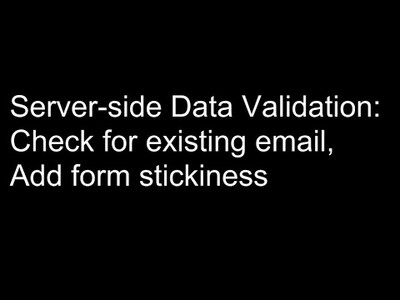 Server-side Data Validation, part 2 - BYU-Idaho
