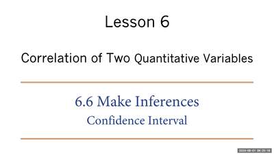 Math 124 Lesson 6.6 - Inference: Confidence Interval Correlation of Two ...