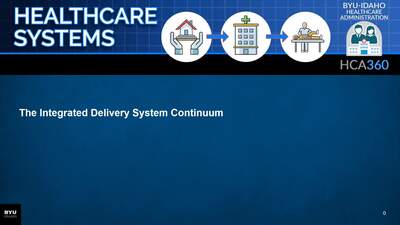 HCA 360 Integrated Delivery System Continuum - BYU-Idaho