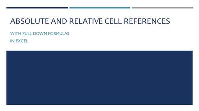 Absolute and Relative Cell References - BYU-Idaho
