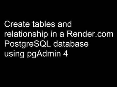 Build PostgreSQL Tables using pgAdmin - BYU-Idaho