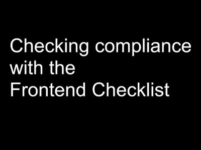 Complete the Frontend Checklist - BYU-Idaho