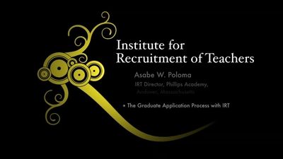 IRT: Demystifying the Graduate Application Process - MediaSpace