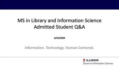 4-23 Chat with current LIS students - Illinois Media Space