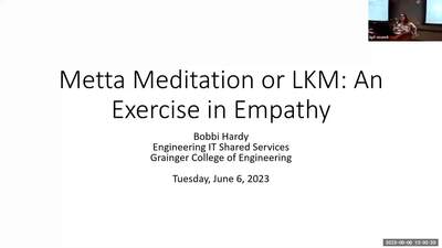 D3 - Metta Meditation or LKM: An Exercise in Empathy - Spring 2023 IT ...