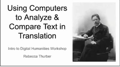 Using Computers to Analyze and Compare Text in Translation - Illinois ...