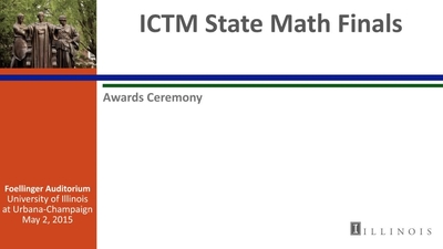 ICTM State Math Finals - Awards Ceremony in Foellinger Auditorium ...