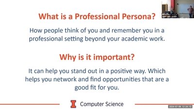 Illinois Computer Science Lunch and Learn: Developing your Professional ...