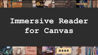Immersive Reader in Canvas Tech Tip - Illinois Media Space