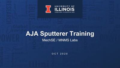 Sputterer Training_720p - Illinois Media Space