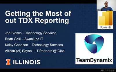 Getting the Most Out of TDX Reporting - Illinois Media Space