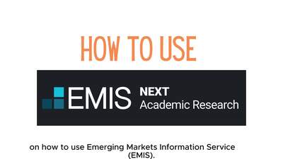 How to use Emerging Markets Information Services (EMIS) - Illinois ...