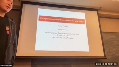 Shreya Vardhan - Entanglement dynamics from universal low-lying modes ...