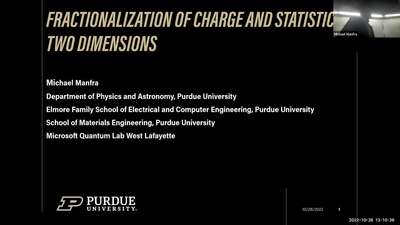 Condensed Matter Seminar - Mike Manfra, Purdue University - Illinois ...