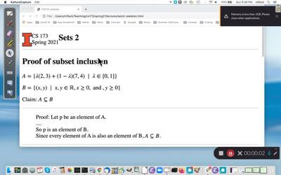 CS 173 (Spring 2021) Sets 2 - Illinois Media Space