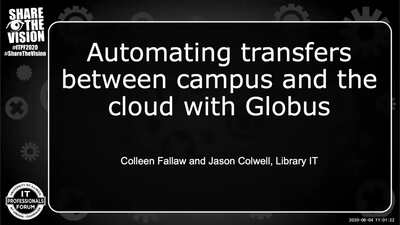2D - Automating transfers between campus and the cloud with Globus ...