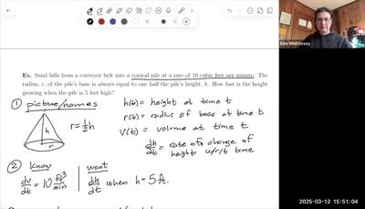 Related Rates: Cone Example - Illinois Media Space