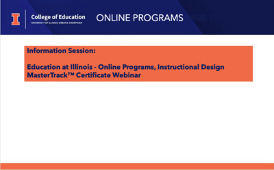 Education at Illinois - Online Programs, Instructional Design ...
