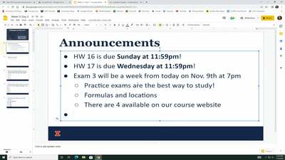 Stat 100 11-4-22 Lecture - Illinois Media Space