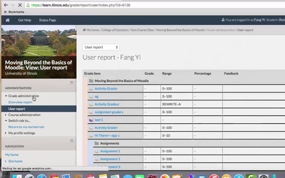 Viewing your Grades in Moodle - Illinois Media Space