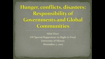 Hunger, conflicts, disasters: Responsibility of Governments and Global ...
