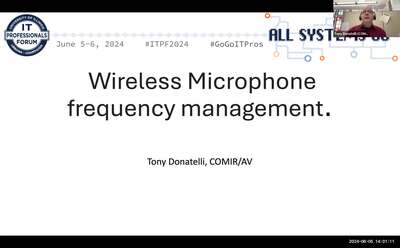 Wireless Microphone spectrum management - Illinois Media Space