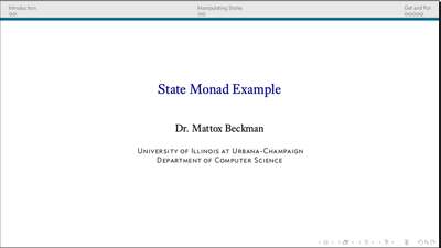 State Monad Examples - Illinois Media Space