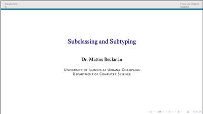 Subclasses - Illinois Media Space