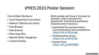 Posters - iPRES HH2 - Illinois Media Space