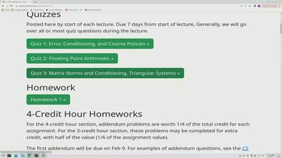 Numerical Analysis (CS 450 B3) (CS 450 B4) Spring 2024 - Illinois Media ...