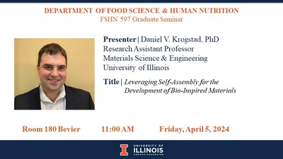 4-5-24 FSHN Graduate Seminar- Dr. Daniel Krogstaf - Illinois Media Space
