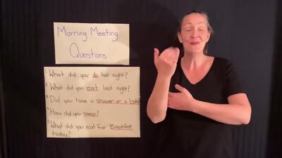 Questions to ask in a Morning Meeting signed in Signing Exact English ...