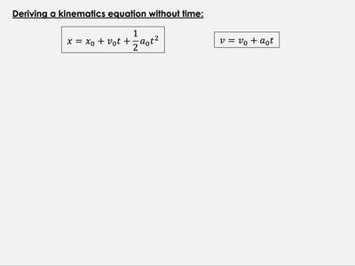 Prelecture 4 - Deriving an equation without time - Illinois Media Space