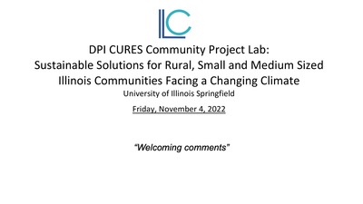 2022 DPI CURES Community Project Lab "Welcome and Greetings ...