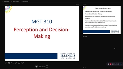 Perception - University of Illinois Springfield | Media Hub