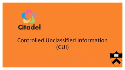 CUI Overview - Princeton University Media Central