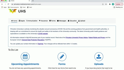 MyUHS - Uploading Documentation - Princeton University Media Central