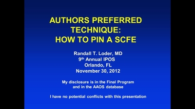 How to Pin a SCFE - POSNAcademy