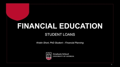 Student Loans (Spring 2019) - UGA Graduate Financial Education Program ...