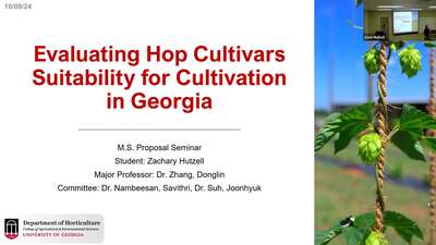 Zach Hutzell, Evaluation of Hops Cultivars for Georgia Cultivation ...