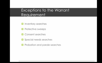 Exceptions to Warrant part 3 - University of Georgia Online Learning