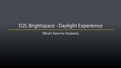 D2L Brightspace - Daylight Experience for Students - What's New - KSU ...