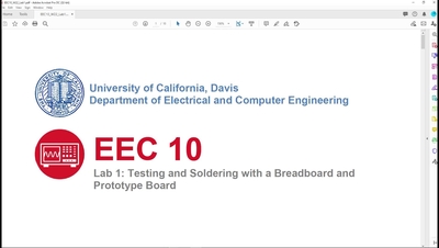EEC 10 Lab 1 - Testing and Soldering with a Breadboard and Prototype ...