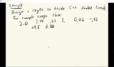 ECS 120 2a:5 example of regex matching double literals - University of ...