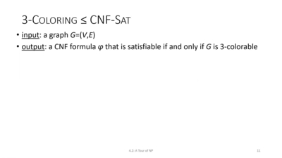 ECS 220 2a:4.2-1 3-Coloring reduces to CNF-SAT - University of ...