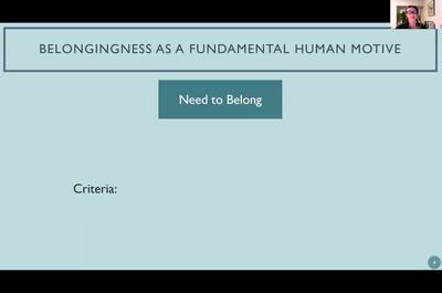 5.1a - Belongingness & Sociometer Theory - PSU Media Space
