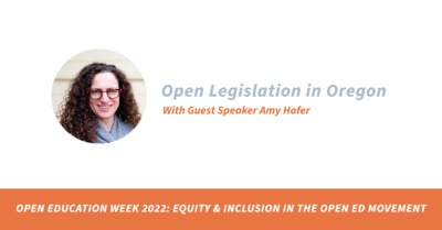 Open Education Week at PSU 2022: Open Legislation in Oregon with Guest ...