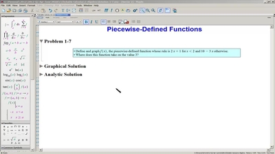Solution 1-7(a) Piecewise-Defined Functions-Graphical Solution ...